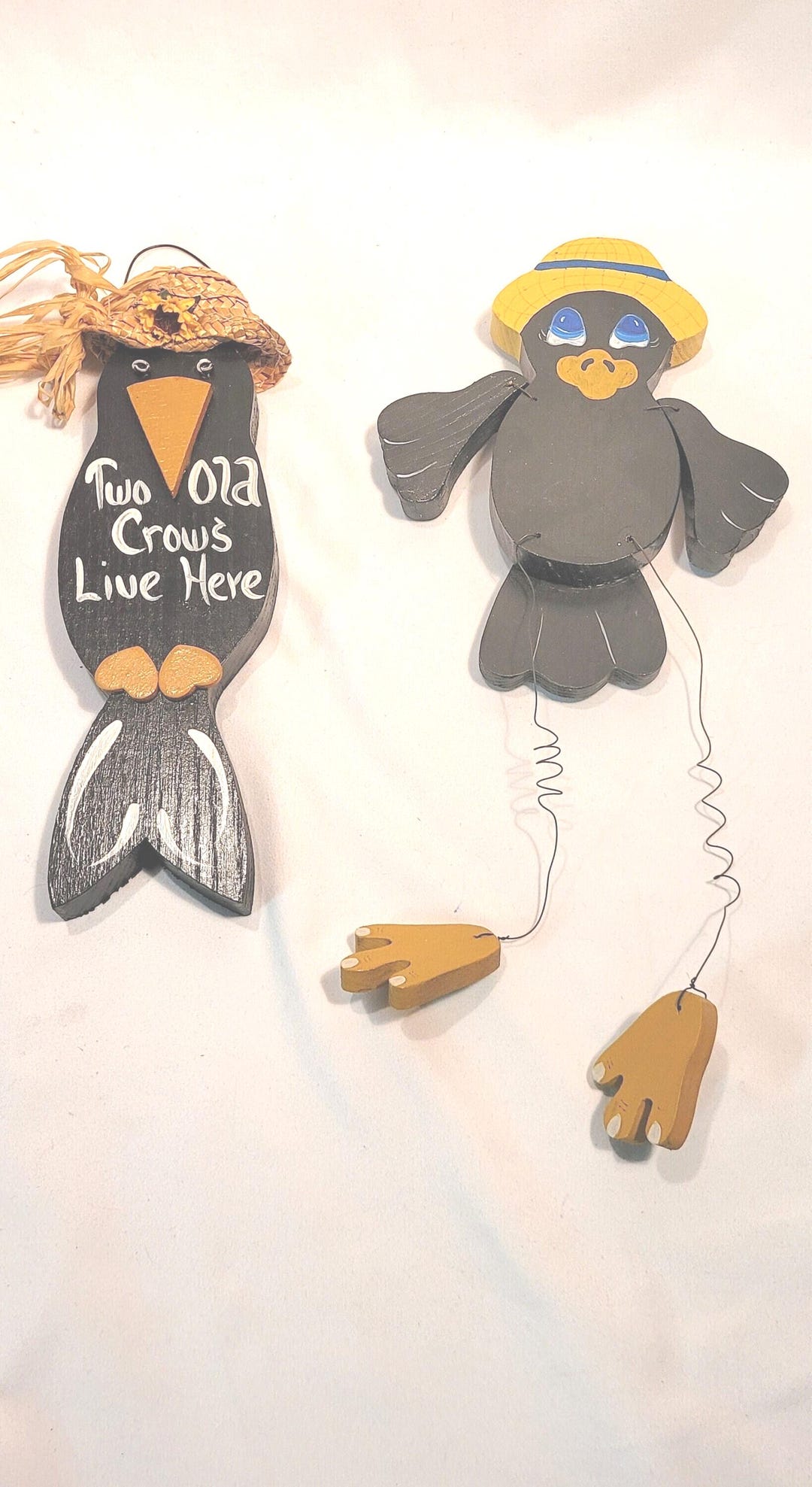 Crow Wall Hangings - Two Old Crows Live Here - Vintage From 70's ...