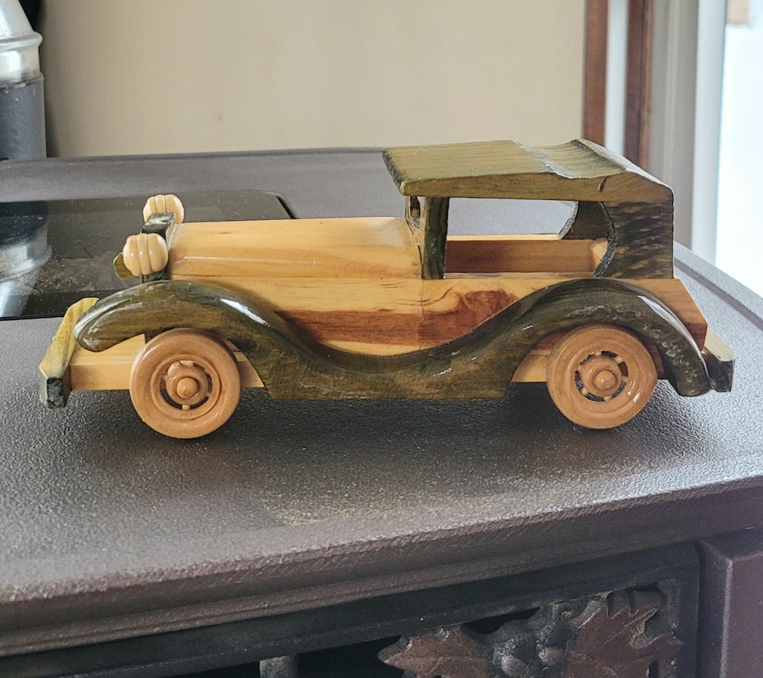 Wooden Vintage Car - Handmade - 7 1/2" X 3" X 3" - Etsy