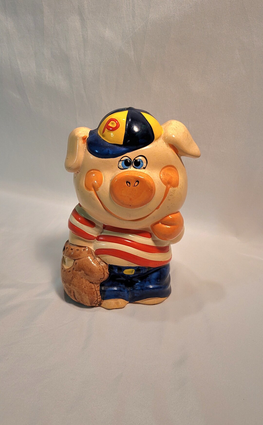 Vintage 1950's Enesco Baseball Piggy Bank - Etsy