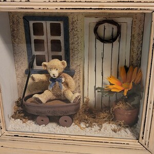 Teddy Bear Shadow Box Vintage Shower Gift Nursery Decor - Etsy