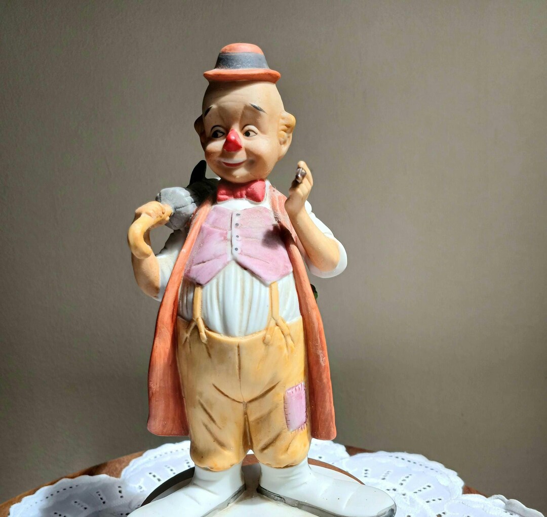 Vintage Cartoon Clown Musical Figurine - "send in the Clowns" - Good ...