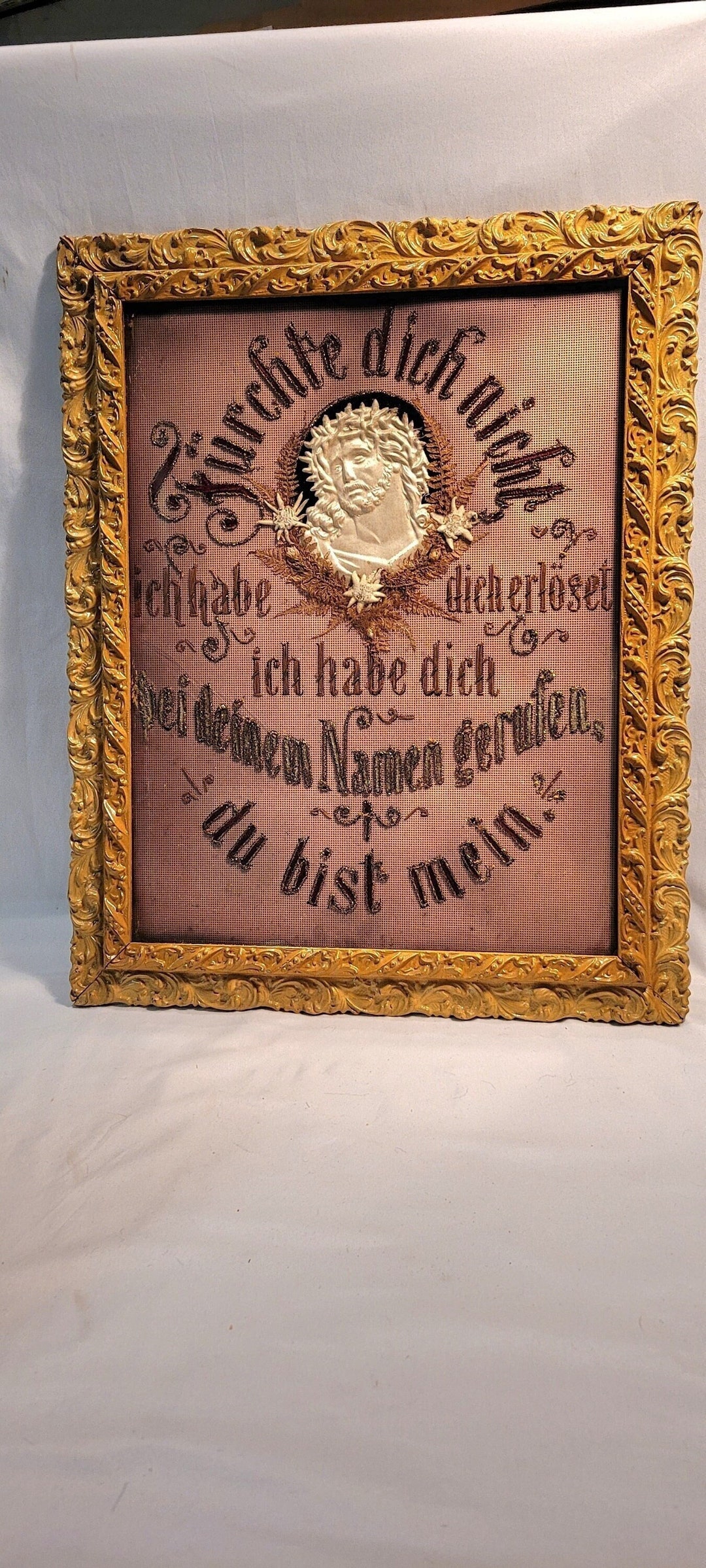 Antique German Needle Point Framed 1800s - Etsy