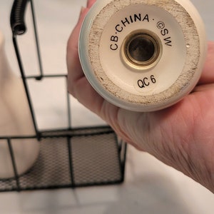 Susan Winget Salt Pepper Set in Caddy - Excellent Condition - Great for ...