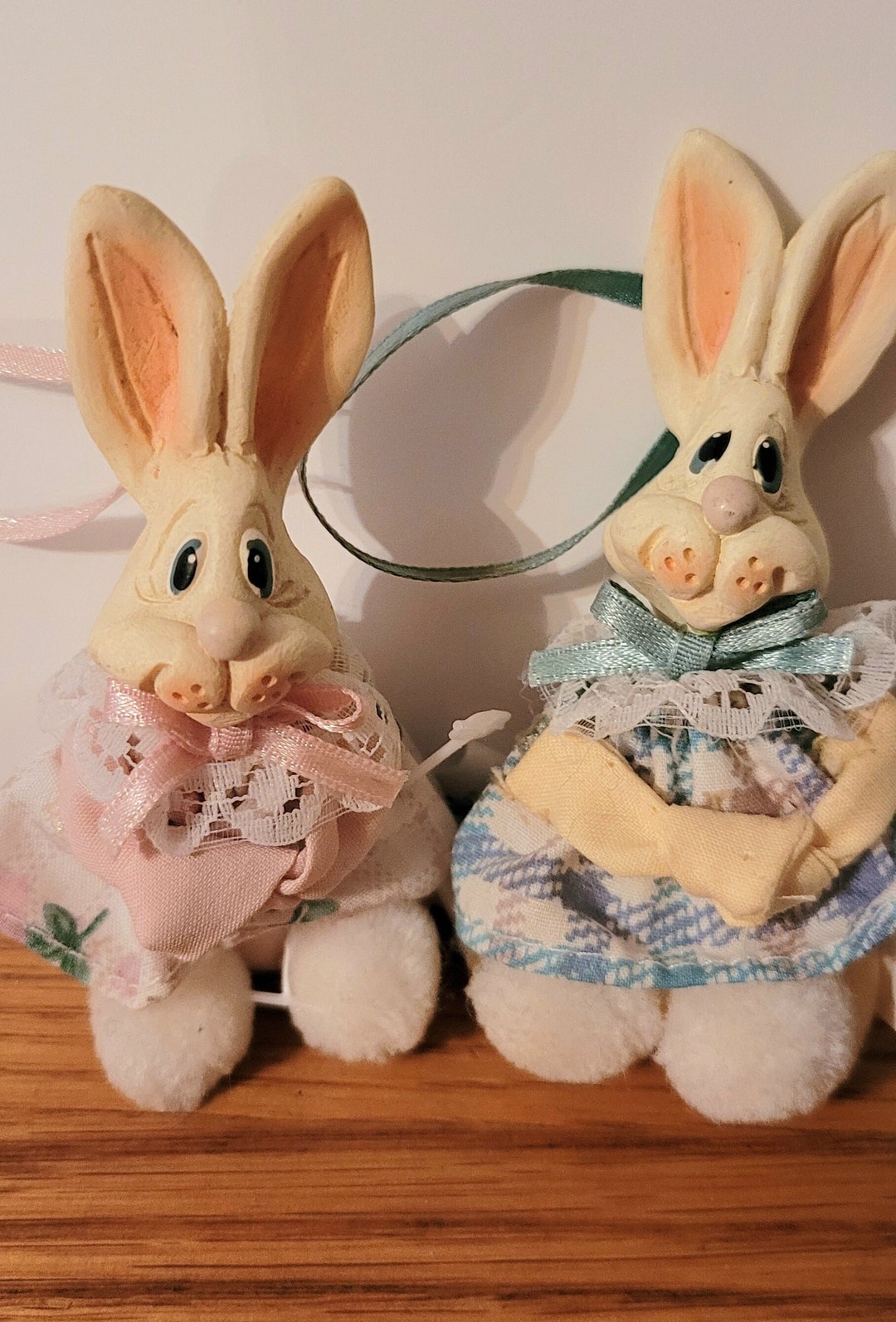 Russ Berrie Wee Countrykins Bunny Rabbit Easter Ornament Decoration ...