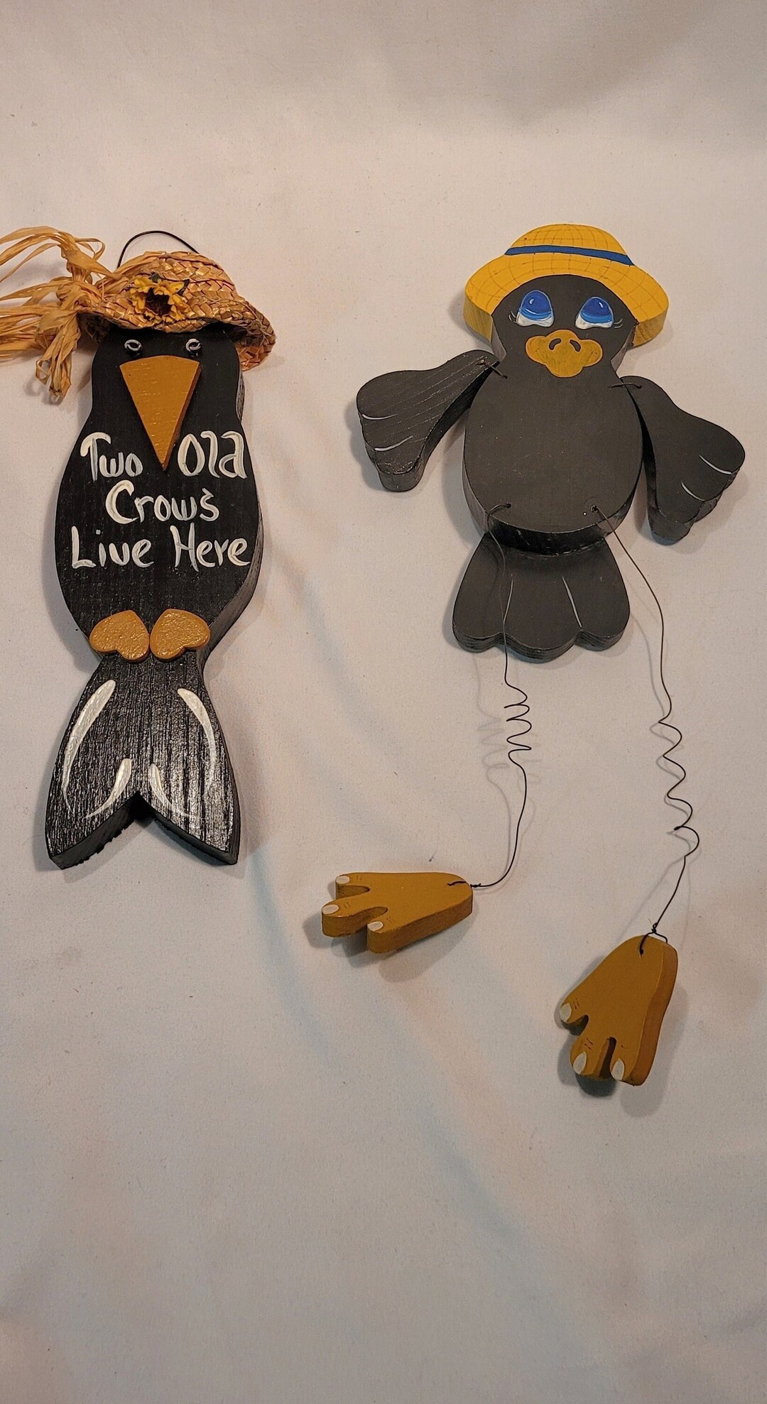 Crow Wall Hangings - Two Old Crows Live Here - Vintage From 70's - Great Condition - Fun Gift - Etsy