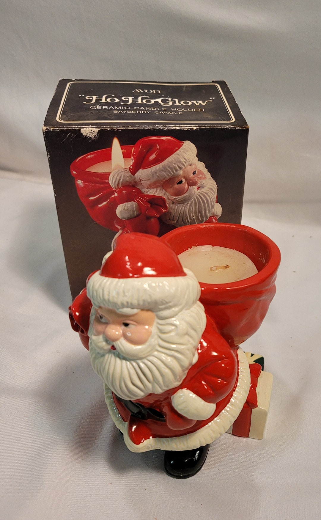 Vintage Avon Santa Christmas Candle Holder 1982 ho - Etsy