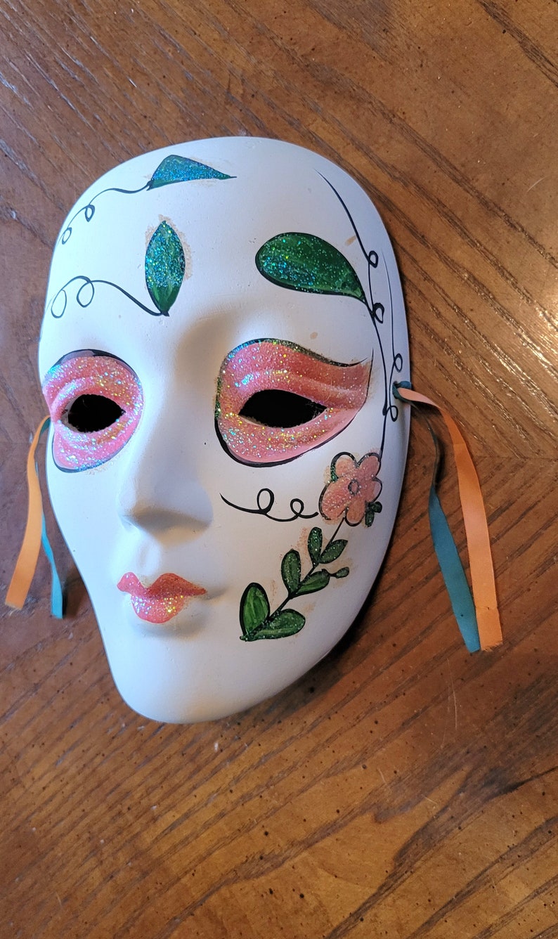 Vintage Face Mask - Wall Décor - Ribbons - Etsy