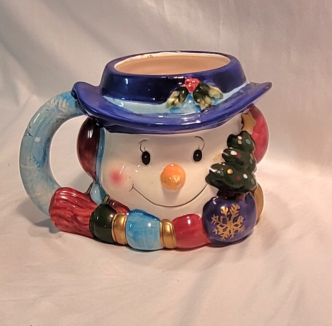 Snowman Planter - Vintage - Winter Decor Snowman Collection - Etsy