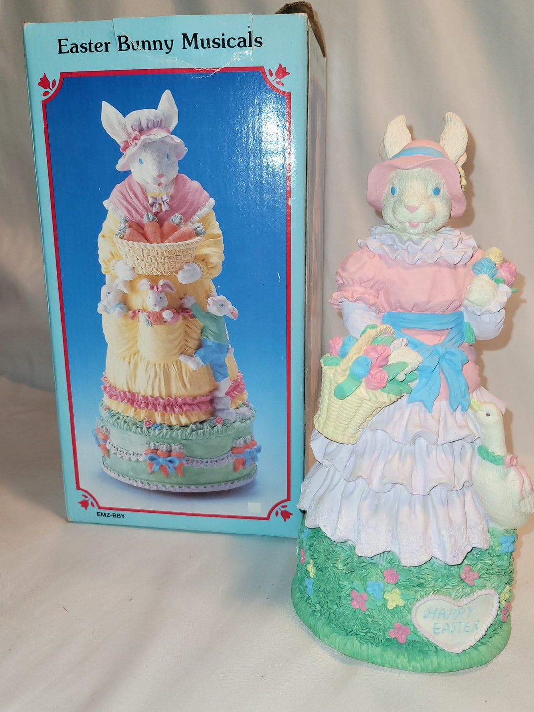 Vintage Musical Easter Bunny - Plays "in Your Easter Bonnet" - 9 1/2 ...