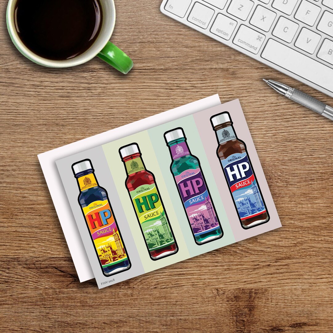 Zingy HP Sauce Greetings Card - Warhol Inspired - Etsy