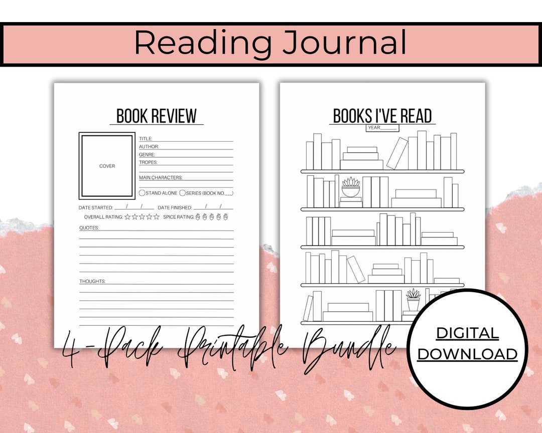 Booktok Reading Journal Book Review Reading Tracker, Reading Log, Book ...