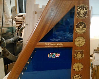 Navy Pilot Wings Shadow box | Etsy