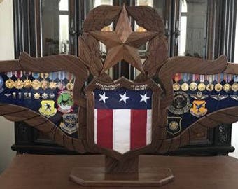 Navy Pilot Wings Shadow box | Etsy