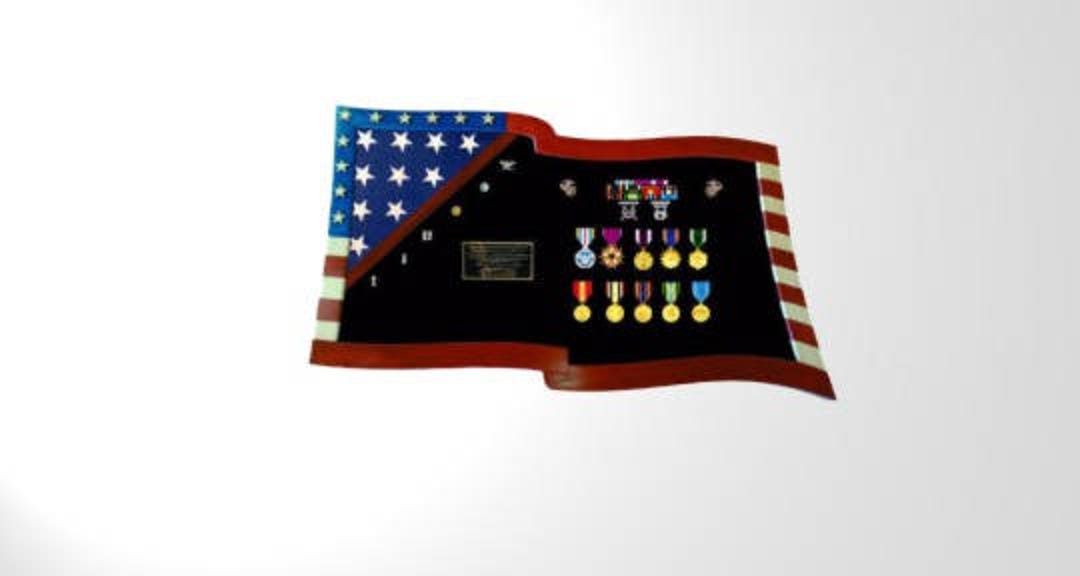 American Flag Shadow Box - Etsy