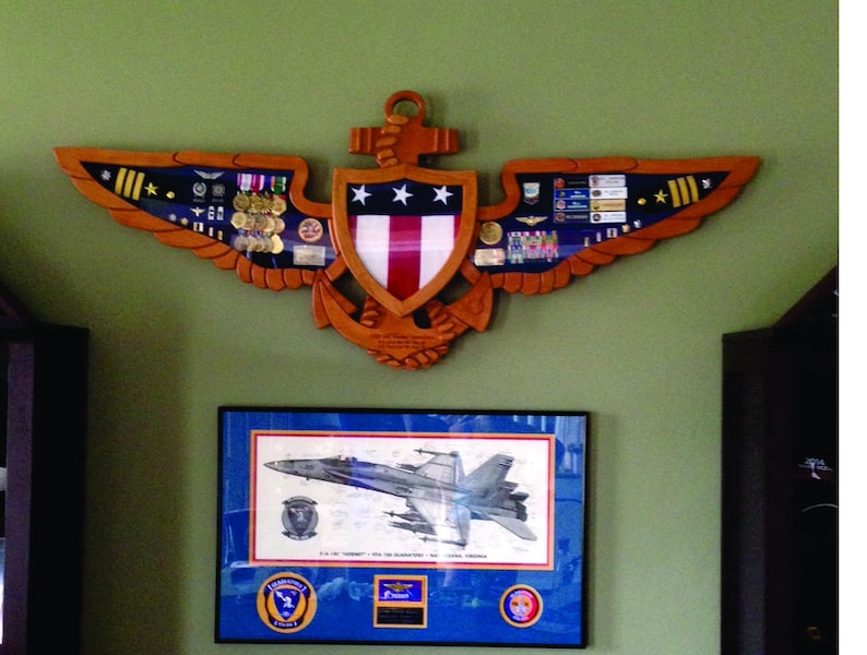 Navy Pilot Wings Shadow box | Etsy