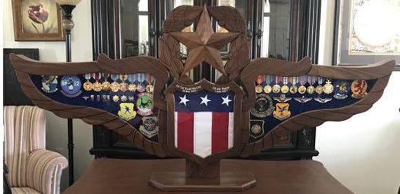 Air Force Pilot Wings Shadow Box Display Case - Etsy India