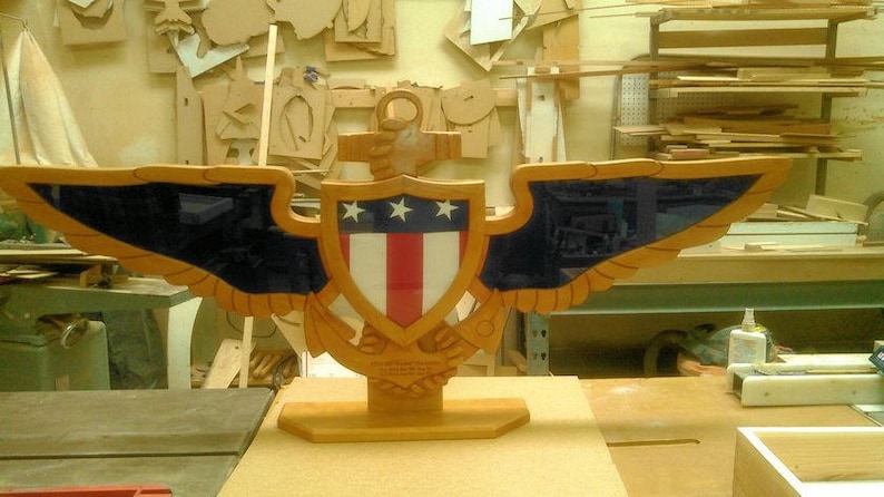 Navy Pilot Wings Shadow box | Etsy