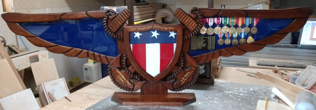 Naval Flight Officer Wings Shadow Box - Etsy