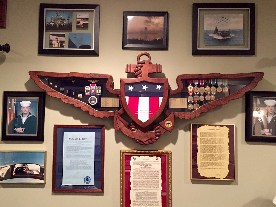 Navy Pilot Wings Shadow Box - Etsy