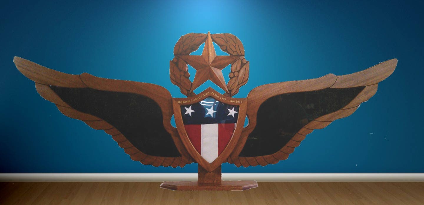 Army Pilot Wings shadow box | Etsy