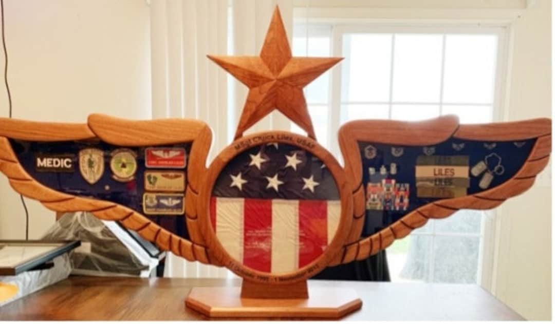 Air Force Enlisted Air Crew Wings Shadow Box - Etsy