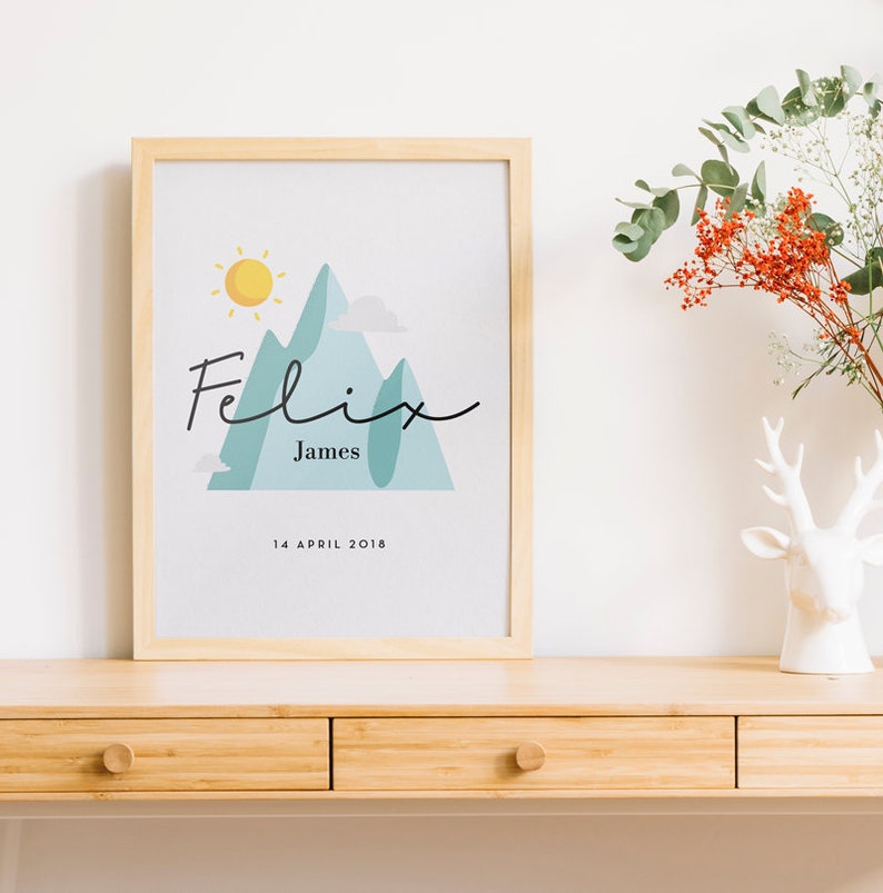 Custom Printable Baby Name Art Print Personalized Name - Etsy