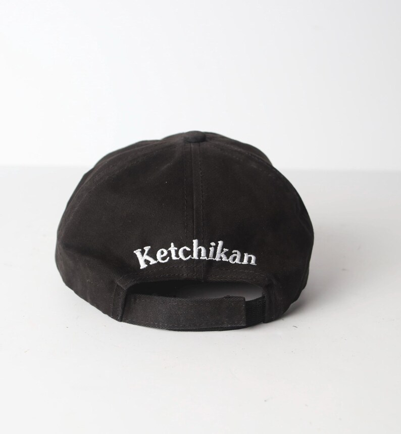 Vintage KETCHIKAN ALASKA Wolf Embroidered All Over Print BASEBALL Hat ...