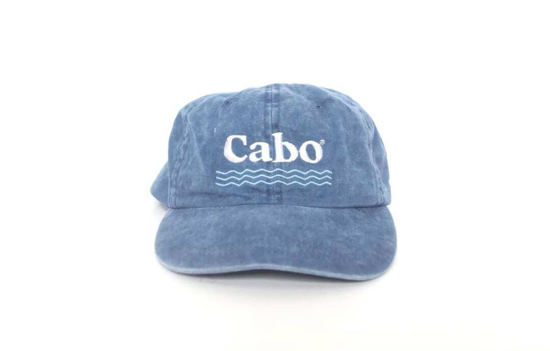 Vintage 2000 Y2k DENIM "cabo" Dad Hat BLUE JEAN Baseball Hat ...