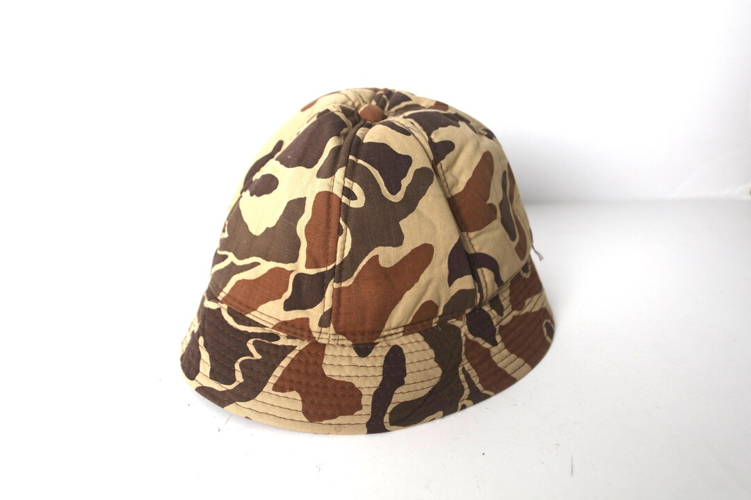 Vintage 1970s CAMO Cloud Pattern Camouflage Vintage BUCKET Hat -- 1970s ...