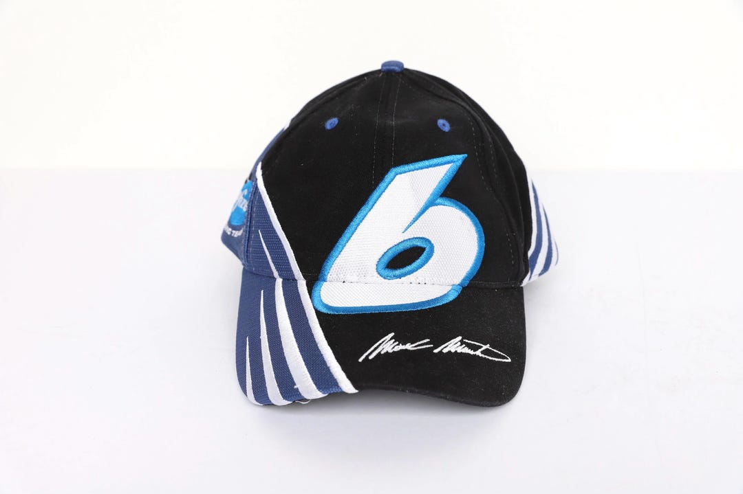 Vintage MARK MARTIN Y2k Blue NASCAR Racing Cap Hat -- Adjustable Back ...