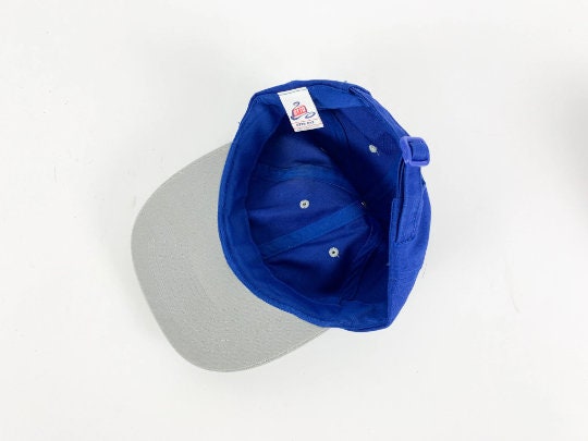 Vintage Blue & Grey COLOR BLOCK Vintage Two Tone BASEBALL Hat Vintage ...