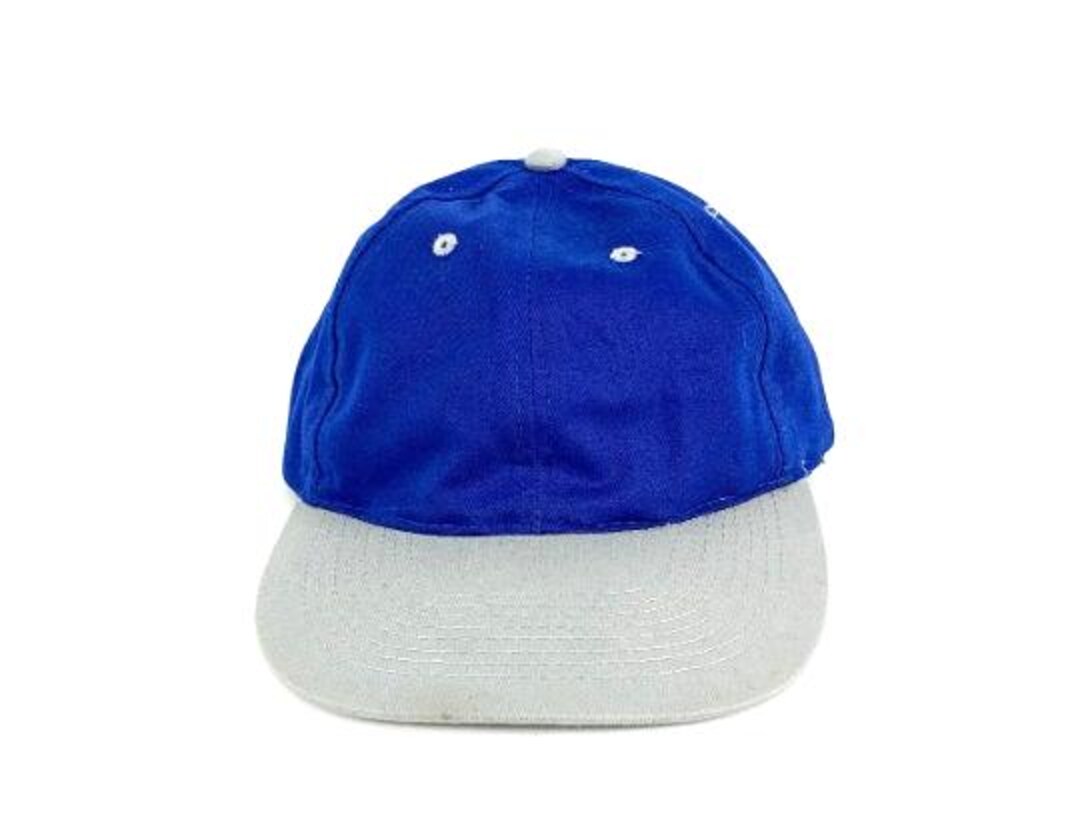 Vintage Blue & Grey COLOR BLOCK Vintage Two Tone BASEBALL Hat Vintage ...