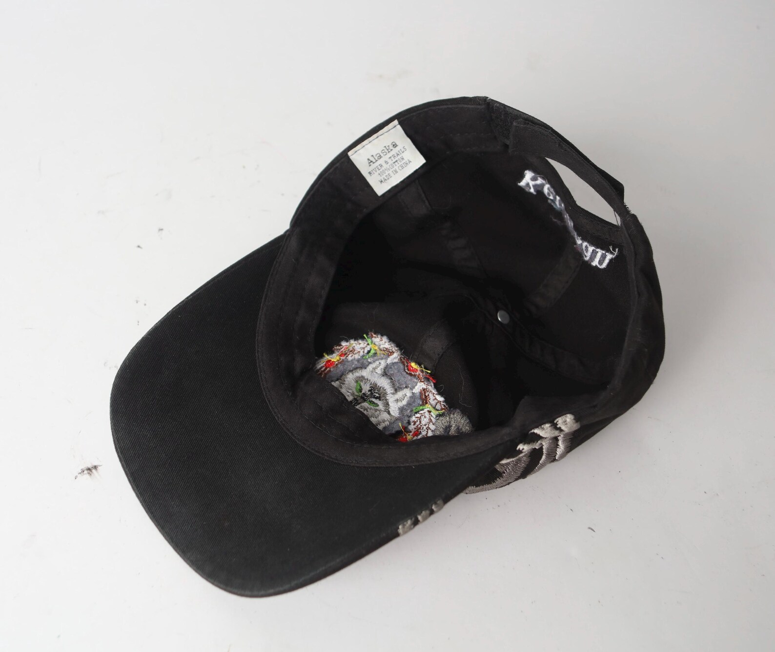 Vintage KETCHIKAN ALASKA Wolf Embroidered All Over Print BASEBALL Hat ...