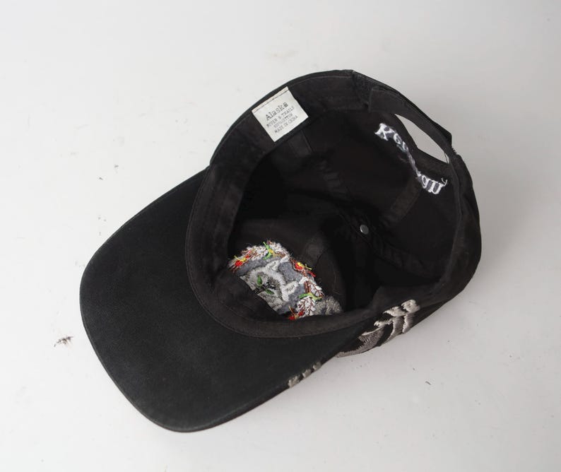 Vintage KETCHIKAN ALASKA Wolf Embroidered All Over Print BASEBALL Hat ...