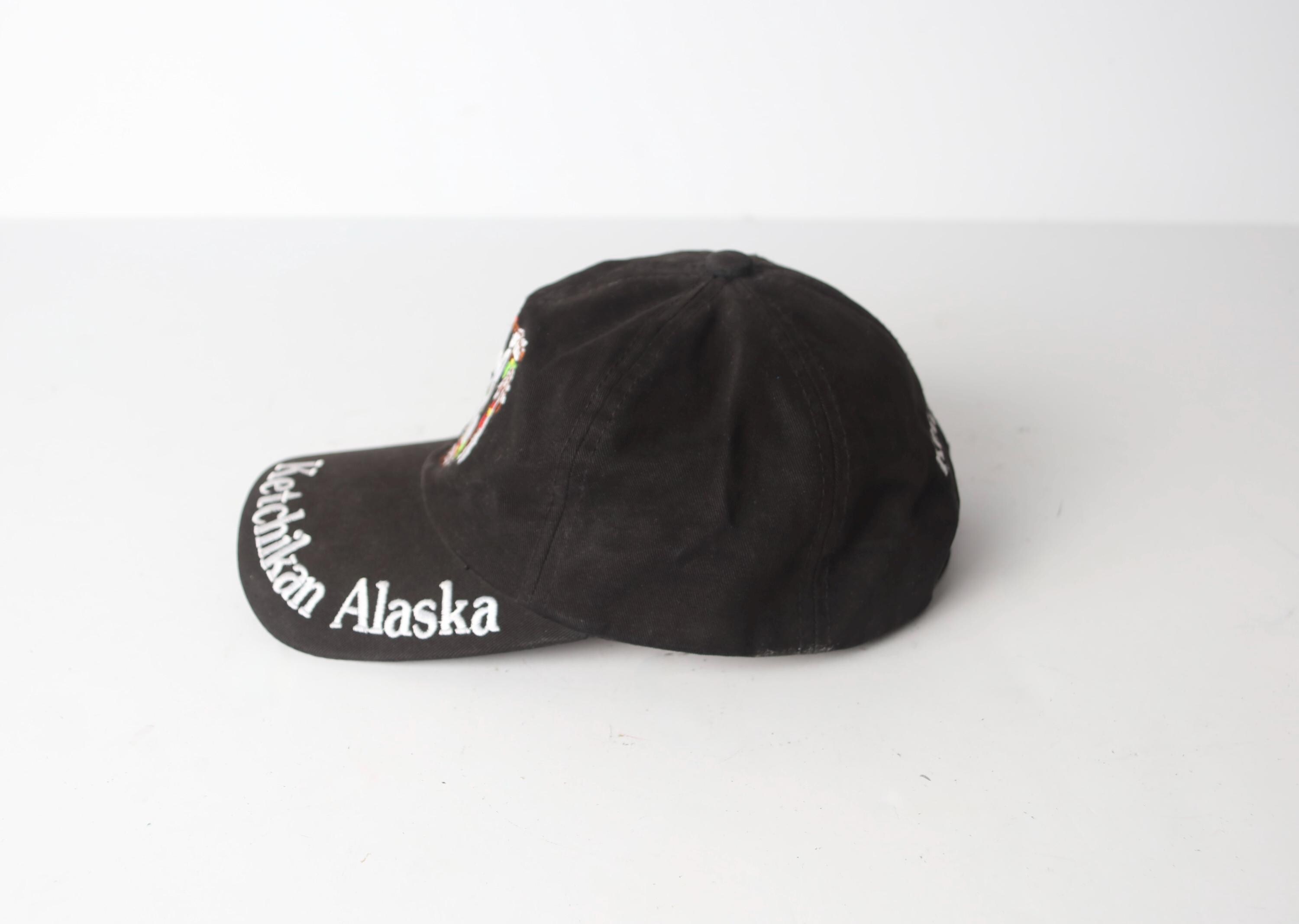Vintage KETCHIKAN ALASKA Wolf Embroidered All Over Print BASEBALL Hat ...