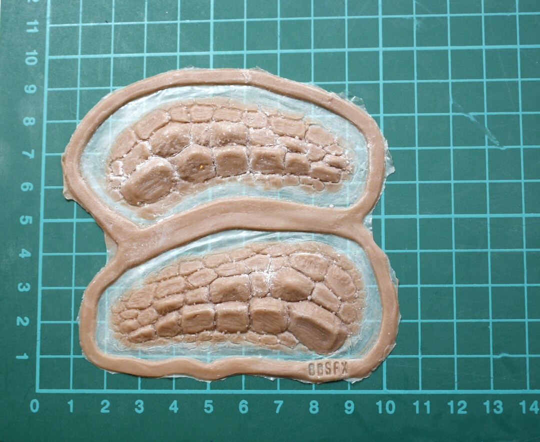 1x Pair Lizard Dragon Scale Brow Prosthetics encapsulated Silicone ...