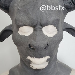 Minotaur - Cow Prosthetic, FACE ONLY. Encapsulated Silicone (unpainted ...