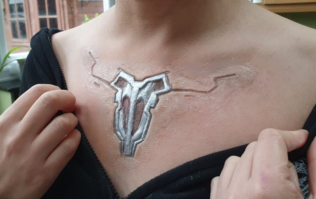 Cyberpunk Collarbone Chest Prosthetic (unpainted) Cosplay, LARP, Sfx, Halloween, Cyberpunk ...