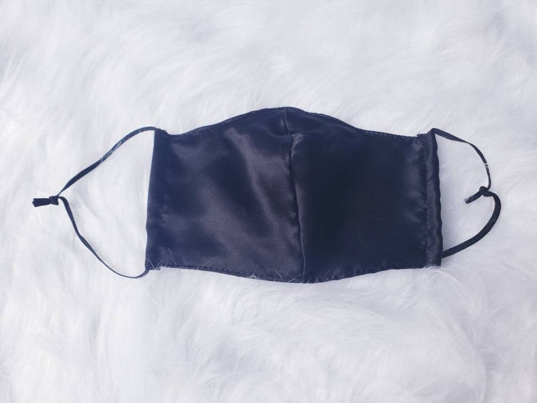 100% Silk Face Mask, Reusable Silk Mask, Silk Face Cover, Black Silk ...