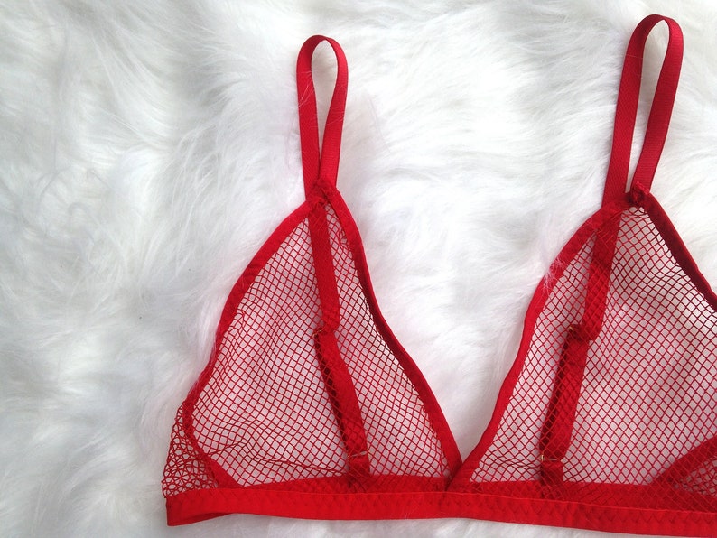 Ensemble rouge de lingerie de résille, lingerie sexy, ensemble rouge de ...