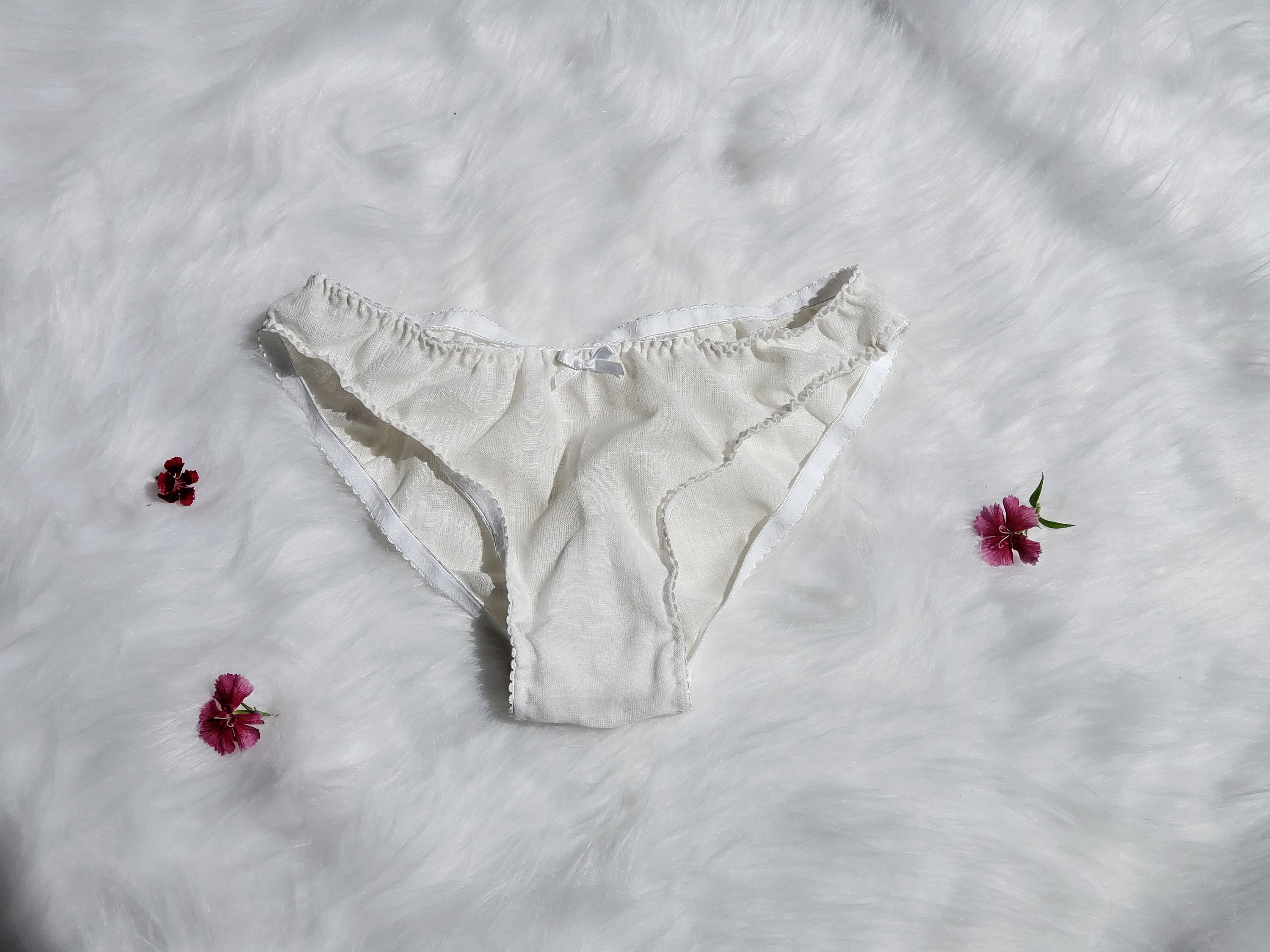 White Linen Lingerie Set, Comfy Lingerie, Loungewear, Sustainable ...