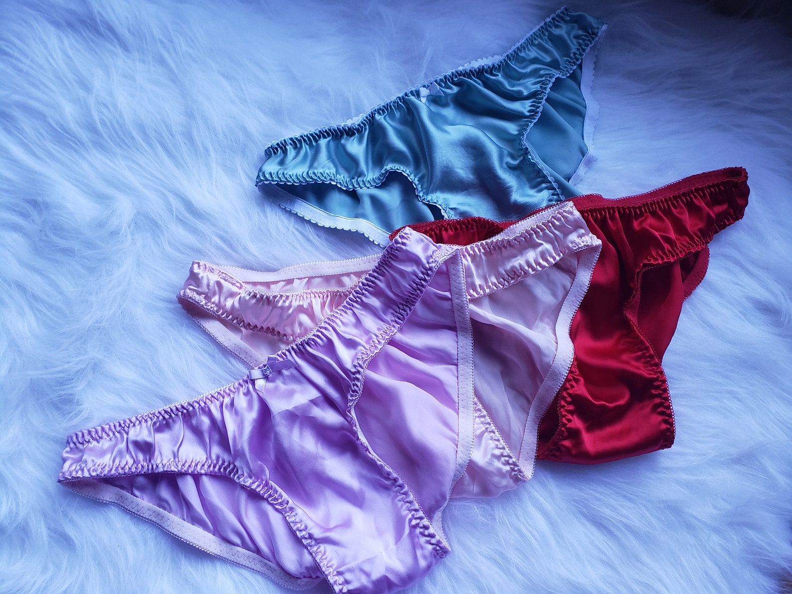 Silk Knickers Set, 3 Pairs of Silk Panties, Bundle Pack, Silk Lingerie ...