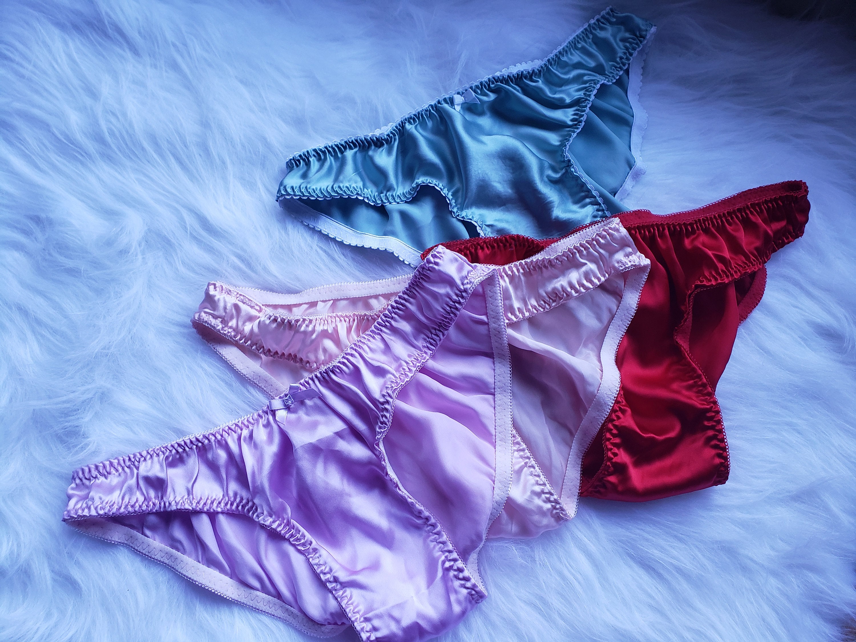Silk Knickers Set, 3 Pairs of Silk Panties, Bundle Pack, Silk Lingerie ...