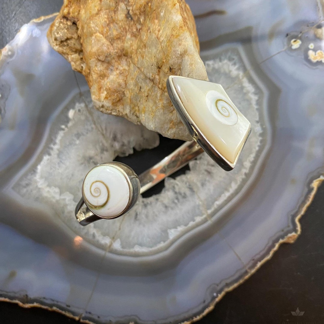 Sterling Silver Mother of Pearl Swirl Adjustable Fashion Floating ...