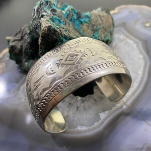 Jerry Werito Vintage Sterling Silver Stamped Bracelet for Women, Native ...