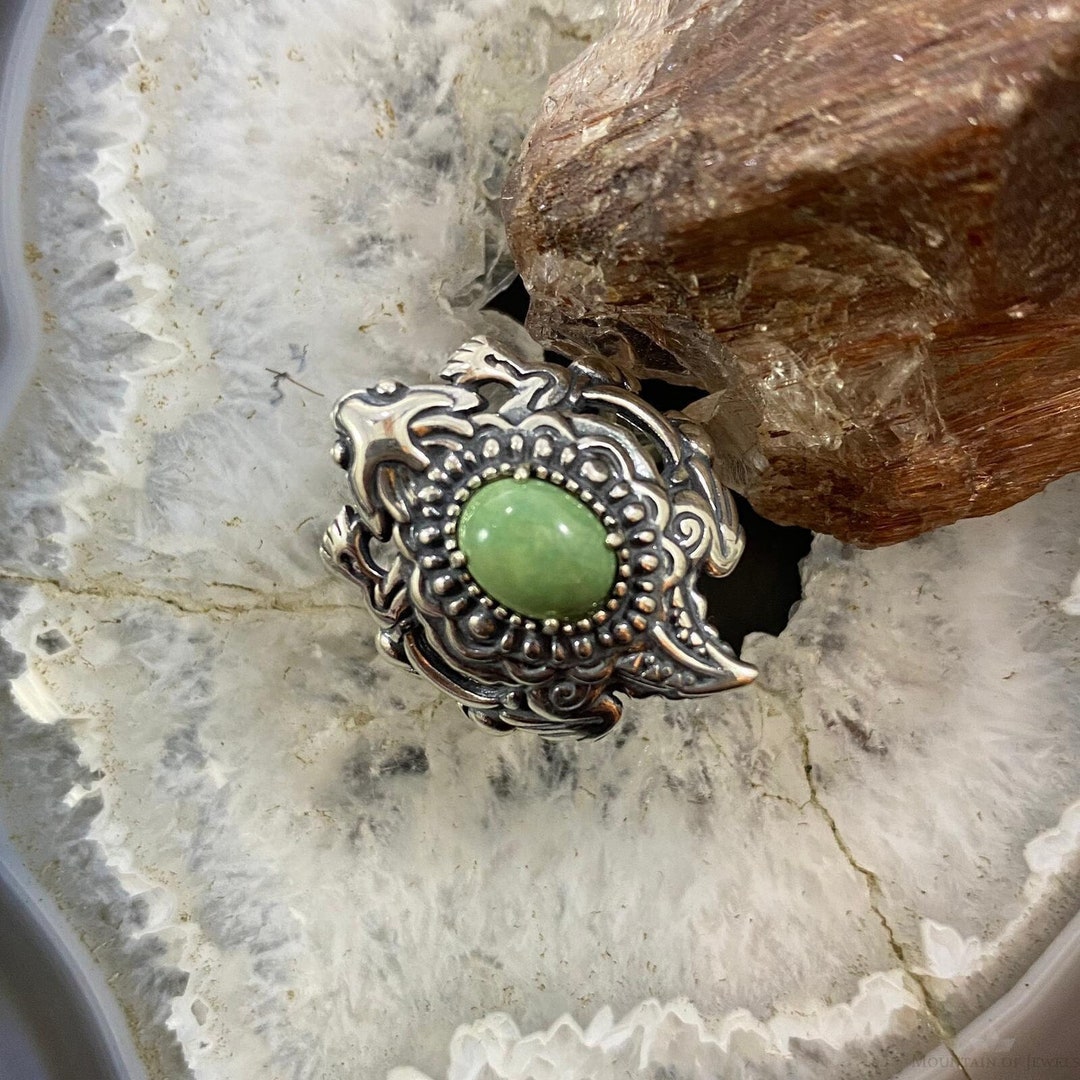 Fritz Casuse & Carolyn Pollack Sterling Silver Green Turquoise Horned ...