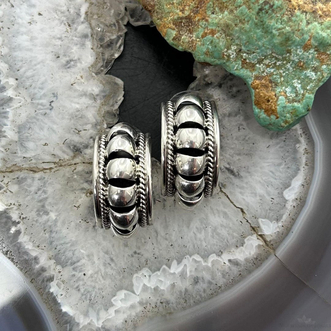 Priscilla Apache Sterling Half-moon Post Earrings for Women, Native ...