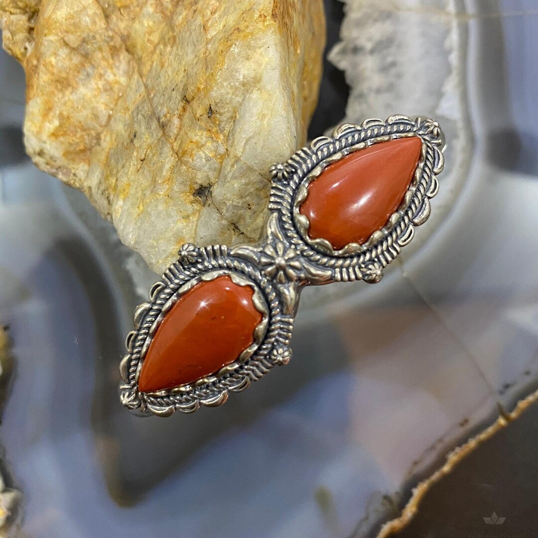 Carolyn Pollack Sterling Silver 2 Pear Red Jasper Decorated Bracelet ...