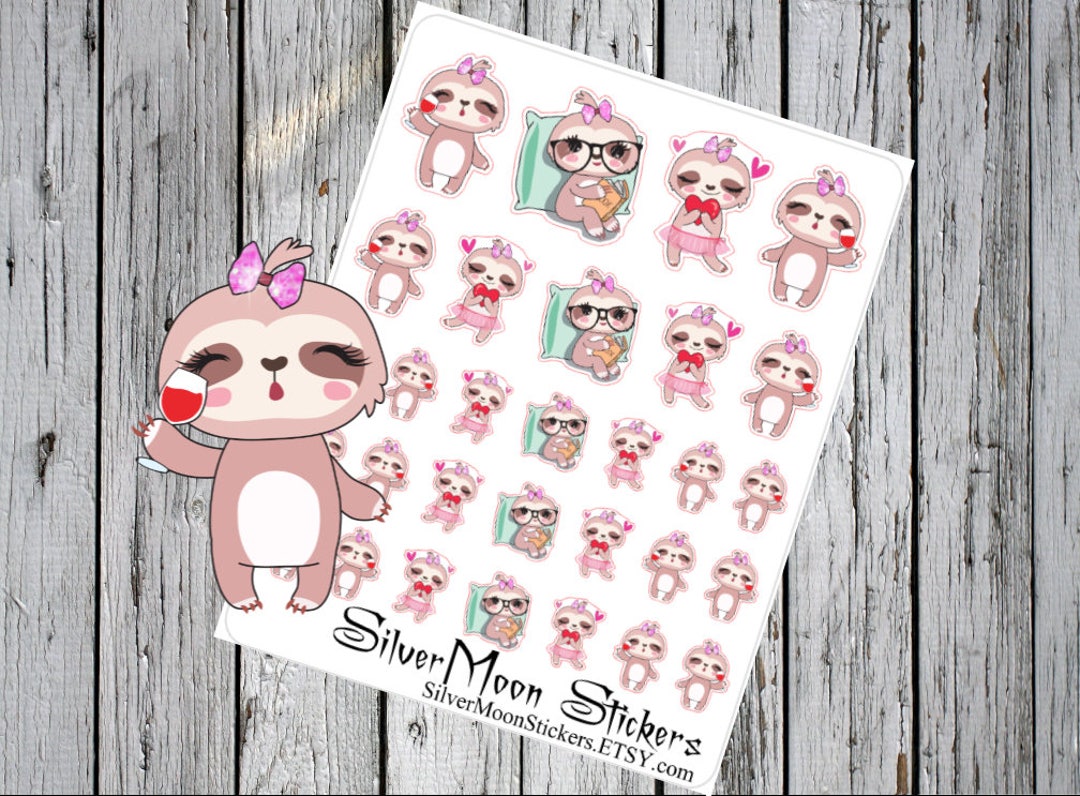 Sloth Planner Organizer Stickers - Me Time 2 - Etsy