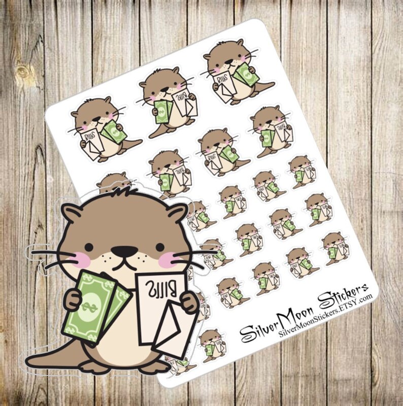 Otter Planner Organizer Stickers - Pay Bills, Bills Due - Etsy